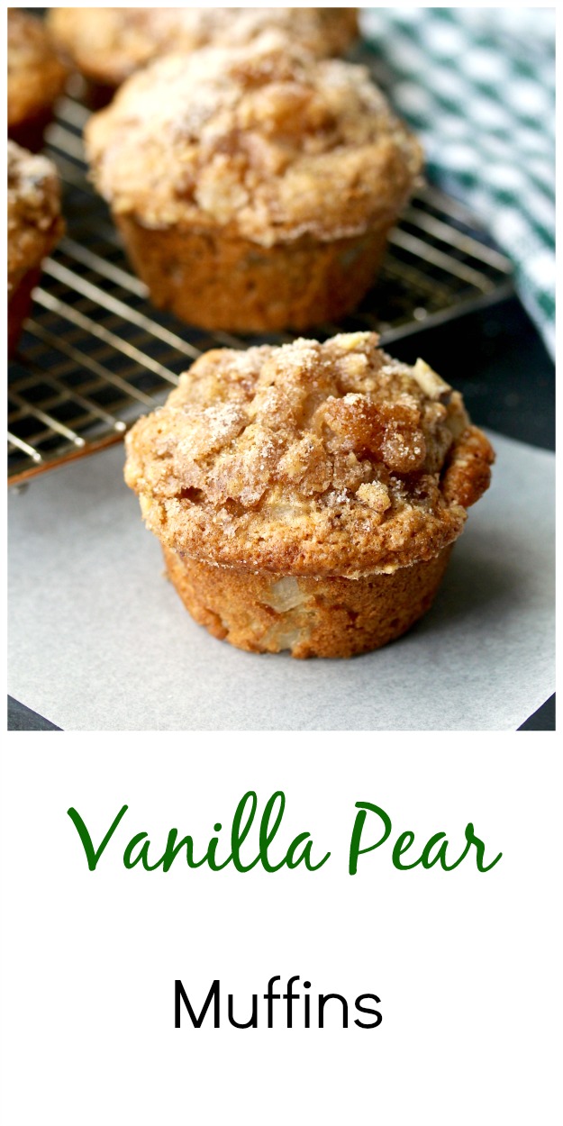 Vanilla Pear Muffins | Karen's Kitchen Stories