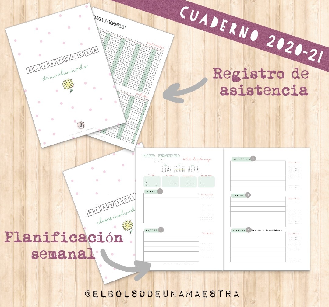 Cuaderno para profes 2020-21 - El bolso de una maestra