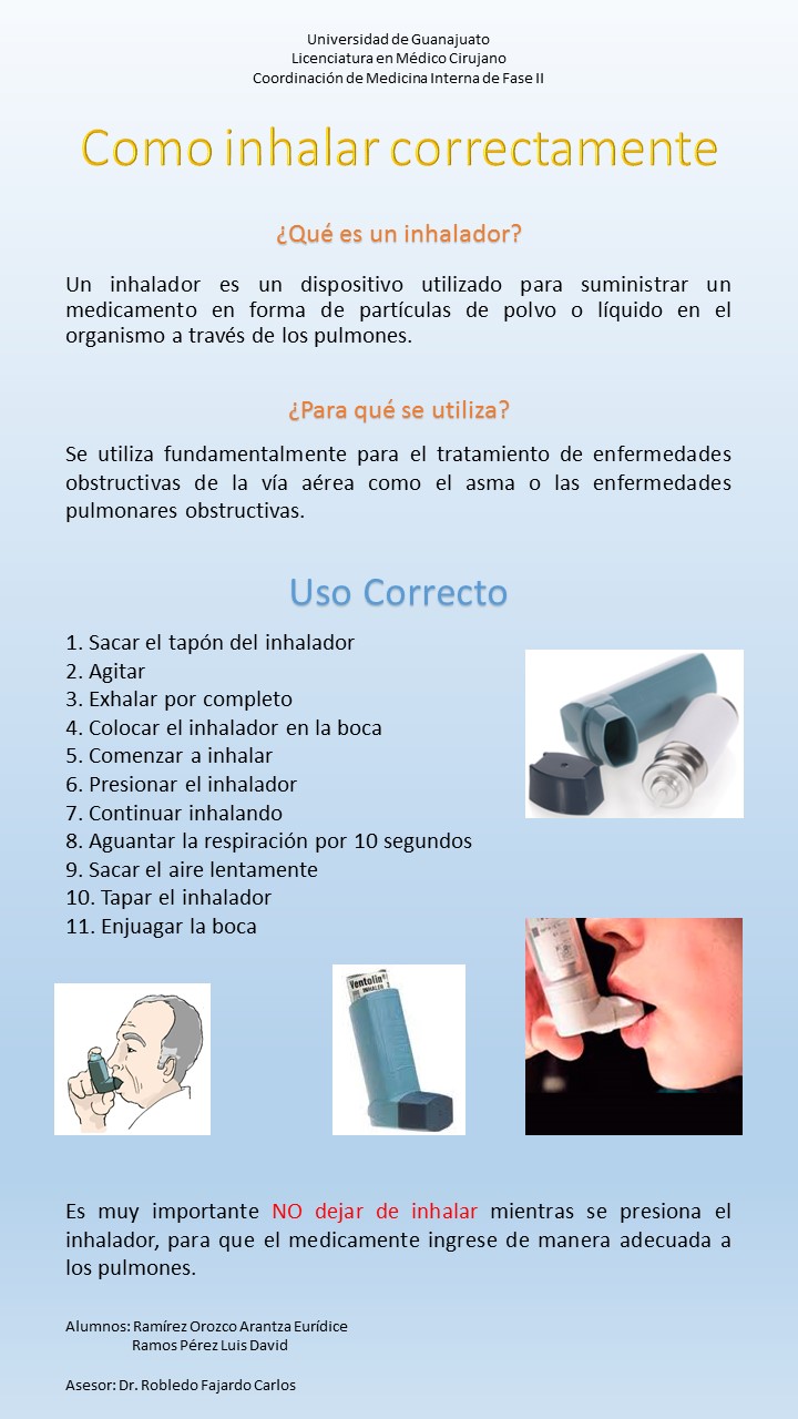 DIVULGACIÓN CIENTÍFICA UG: ¿Cómo inhalar correctamente?