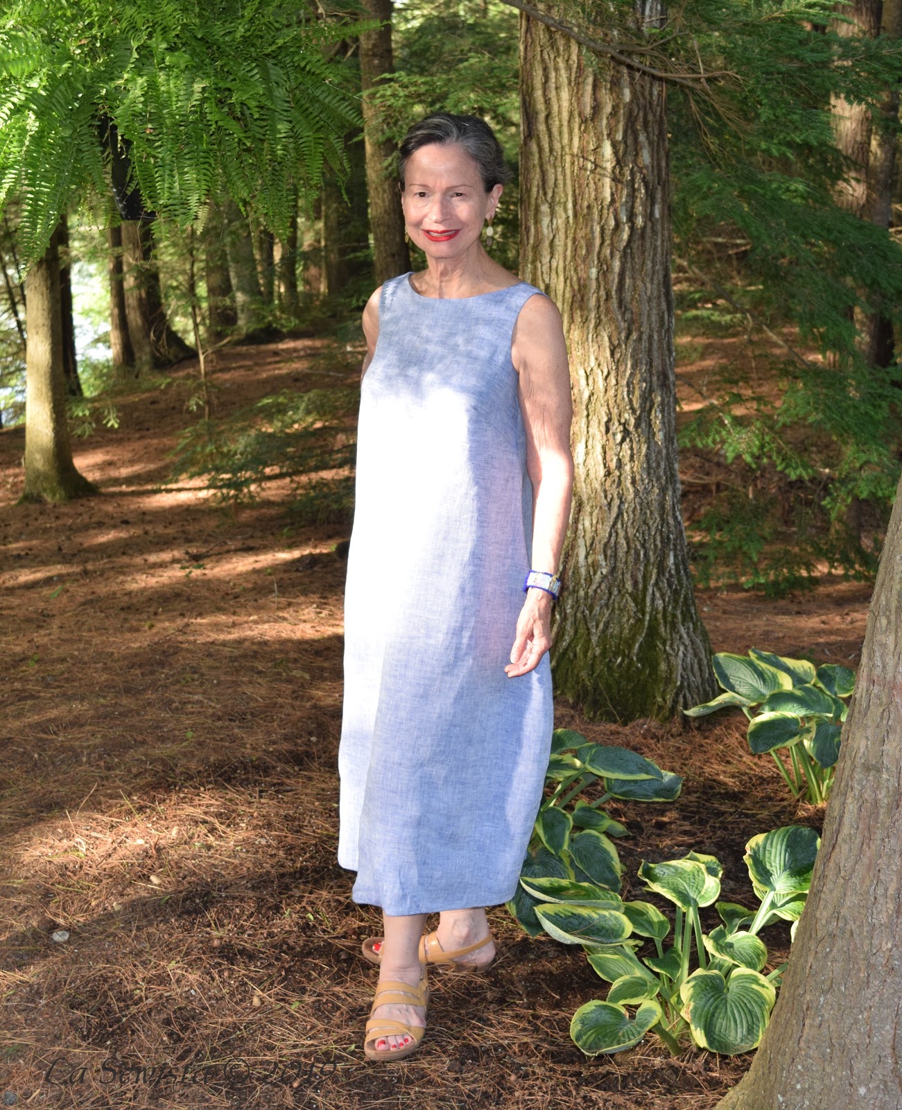 La Sewista!: The Periwinkle Linen Dress