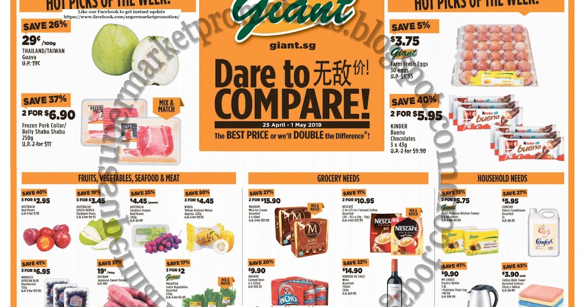 Giant Dare To Compare! Promotion 25 April - 01 May 2019 ~ Supermarket ...