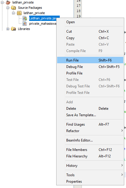 Program Sederhana Menggunakan Method dan Fungsi Private Java Netbeans ...
