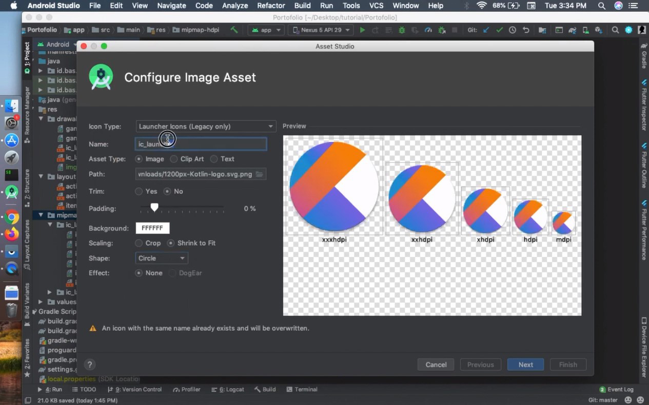 Membuat Icon di mipmap Android Studio - YukCoding Course