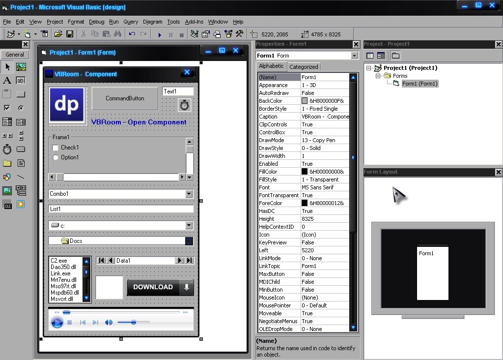 Visual Basic Learning: components contained in Visual Basic 6.0