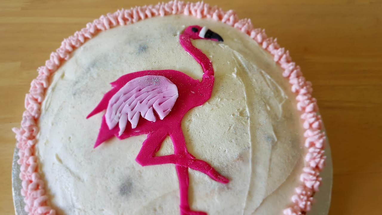 Flamingo birthday cake