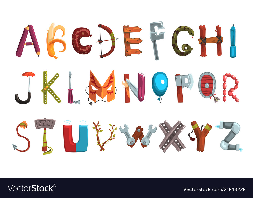 Letters Made Out Of Objects ~ Thankyou Letter