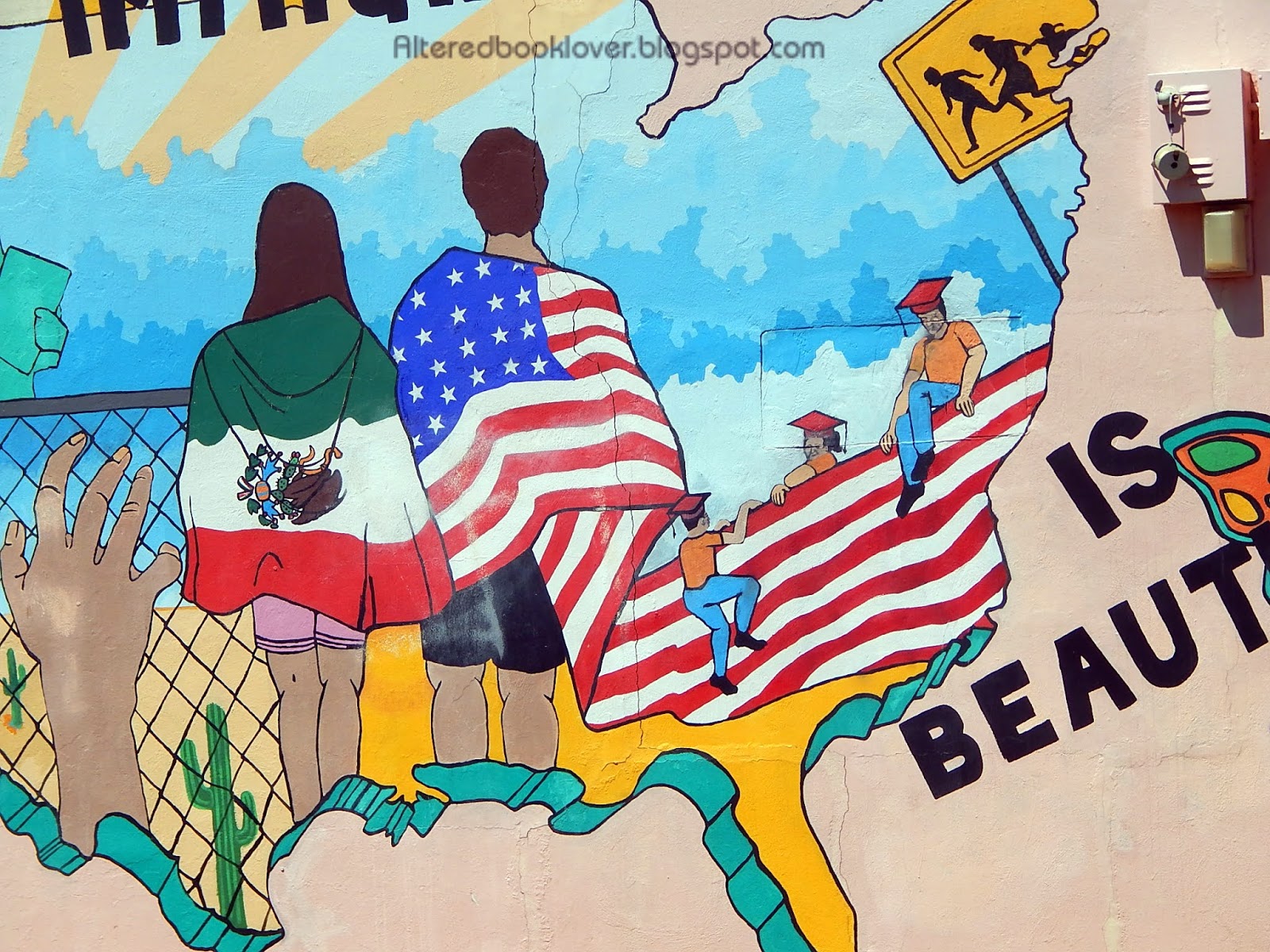 Altered Book Lover: Monday Murals: Immigration is beautiful (AGAIN)