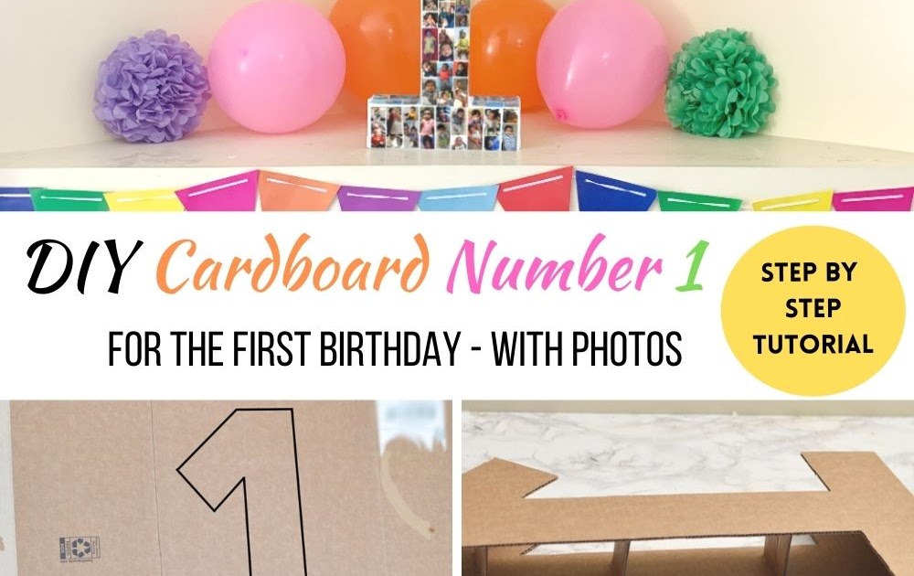 Vikalpah: DIY Cardboard Number 1 for first birthday
