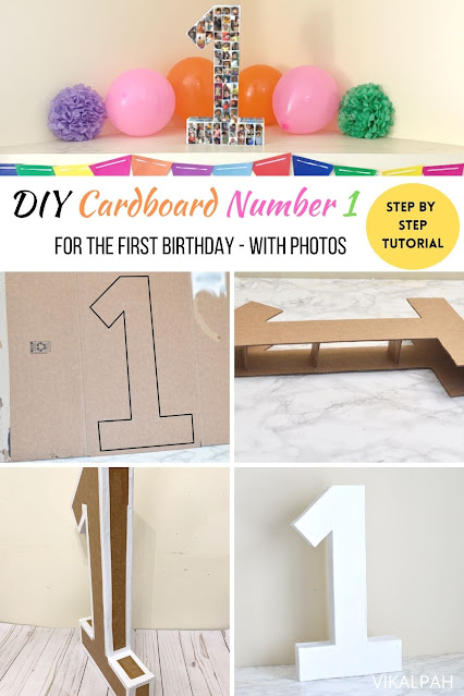 Vikalpah: DIY Cardboard Number 1 for first birthday