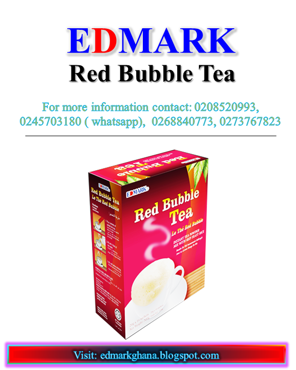 Edmark Red Bubble Tea - Reduces Stress - Products Ghana