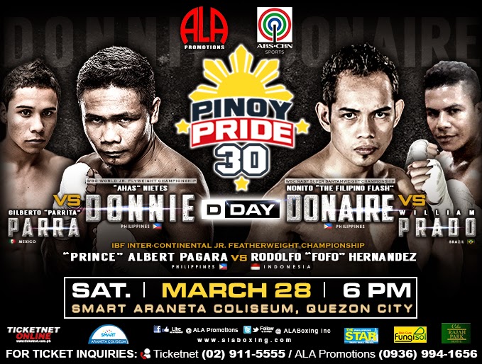 Pinoy Pride 30 D-Day : Donnie and Donaire - Fight cards and Ticket ...