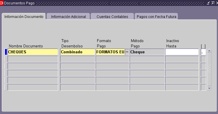 Compartiendo Tips de Oracle: Documentos de Pagos