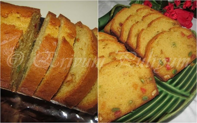 Erivum Puliyum: Tutty Fruity Cake (Wheat flour)