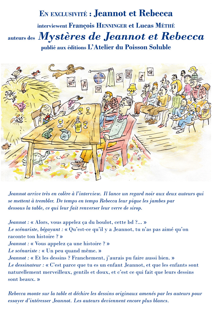 lucas méthé dessinateur: Paru : Les mystères de Jeannot et Rebecca lucas méthé dessinateur: Paru : Les mystères de Jeannot et Rebecca