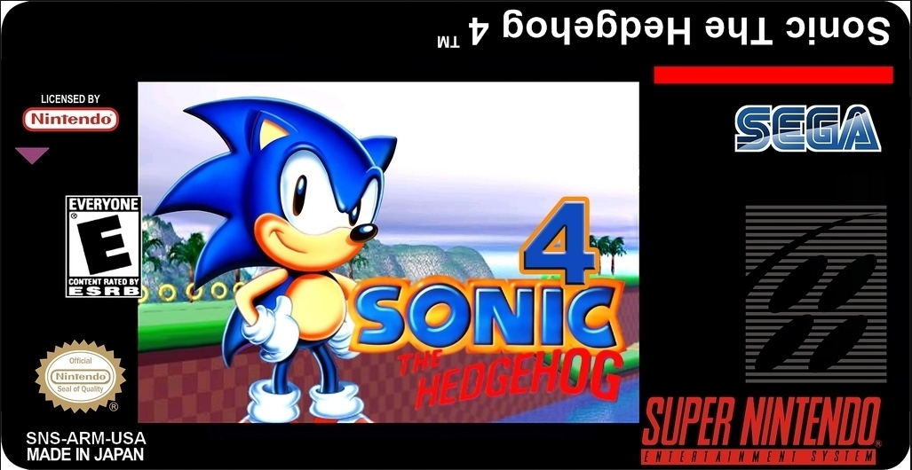 Super Nintendo Labels: Sonic the Hedgehog 4