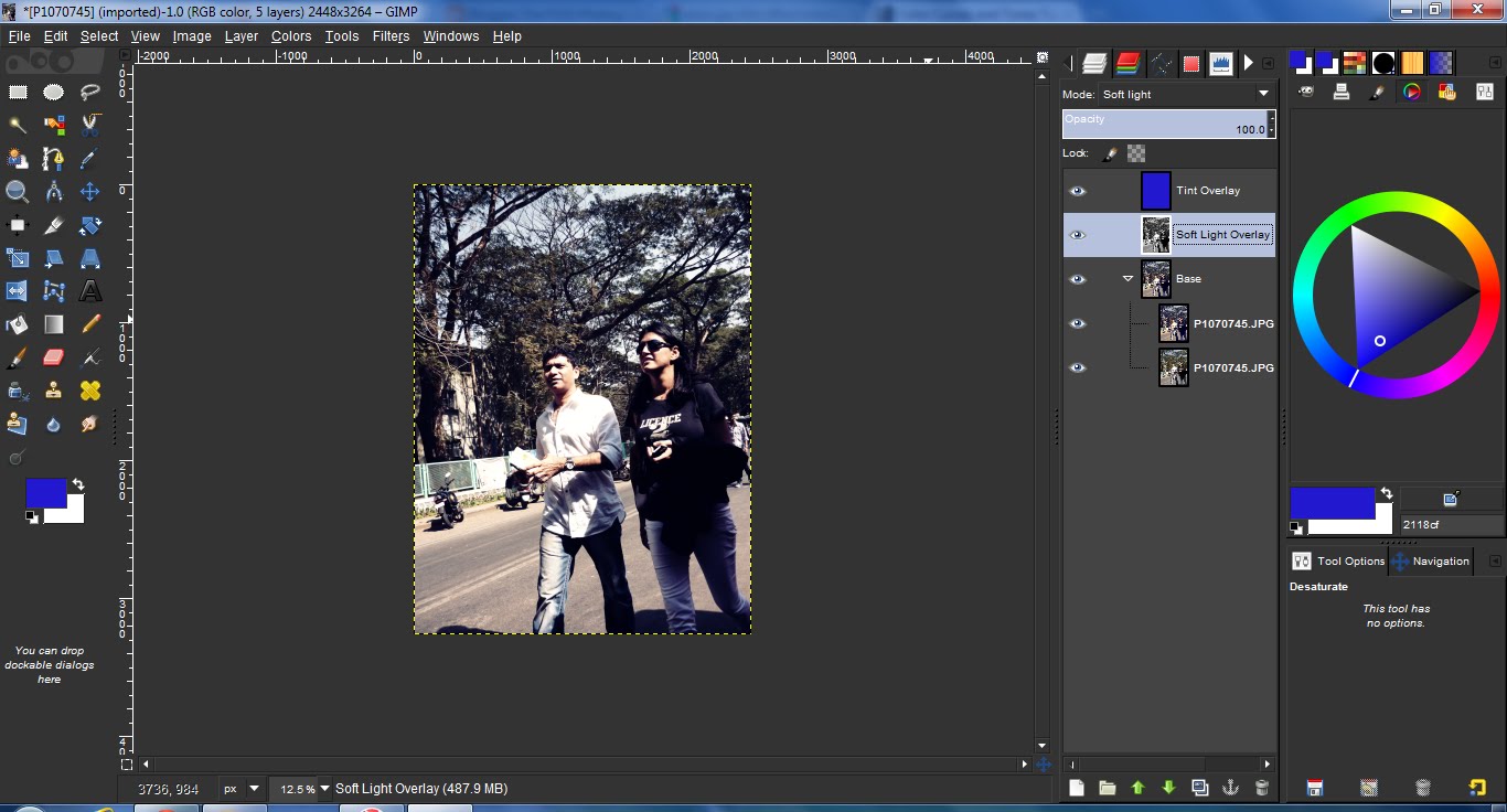 Film effect using the GIMP