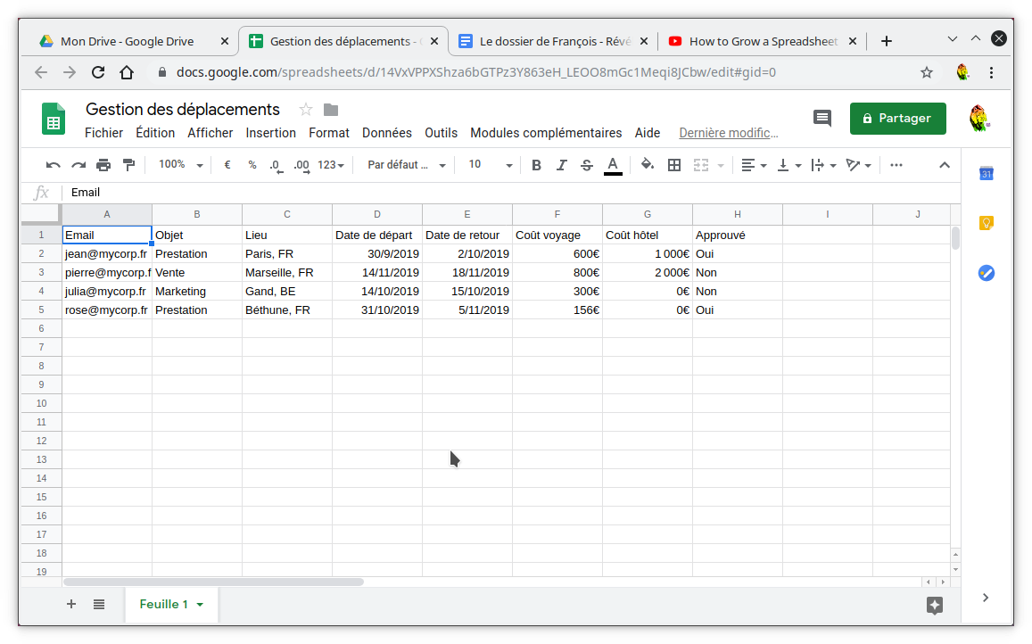 Révéler la super puissance des Google Sheets