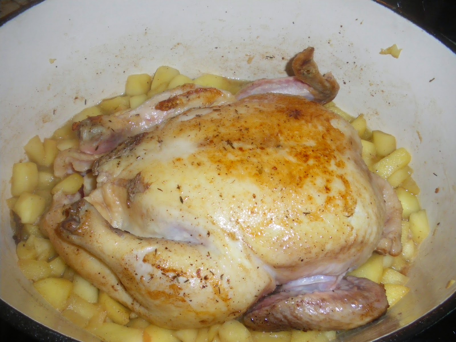 Mystery Lovers' Kitchen: Pot-roasted Chicken with Apples: a perfect ...