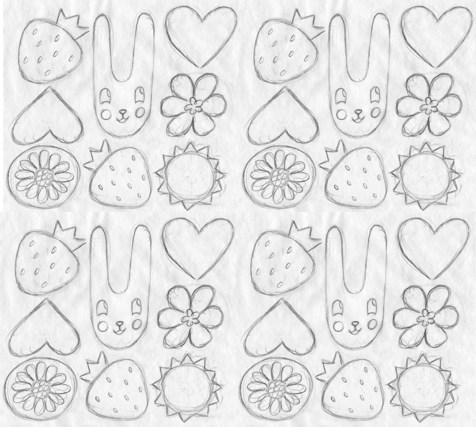 Bird Meets Worm: NEW Fabric Design Sketches