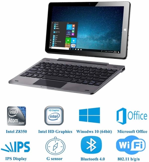 Review AWOW SimpleBook 10 2-in-1 Laptop Windows Tablet