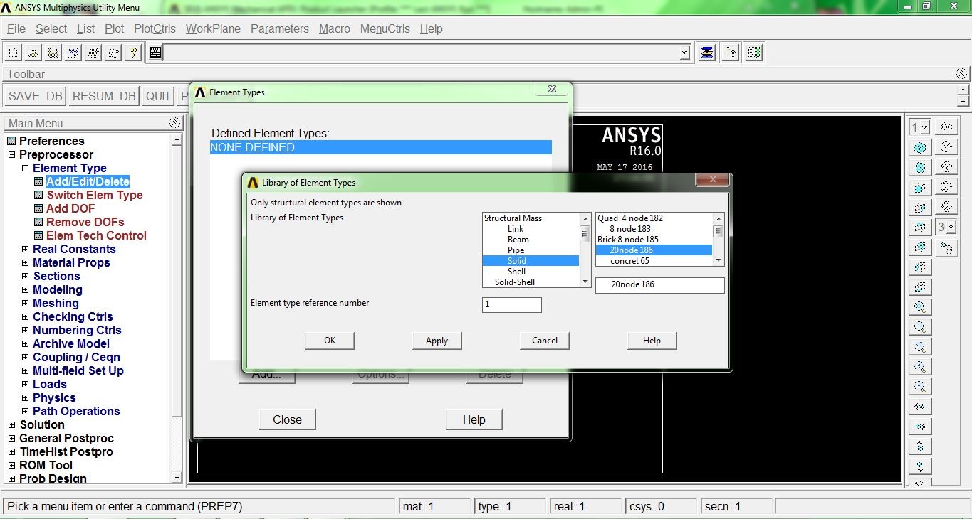 Capability and Application of ANSYS: Problem 1: anaysis using APDL : 3D ...
