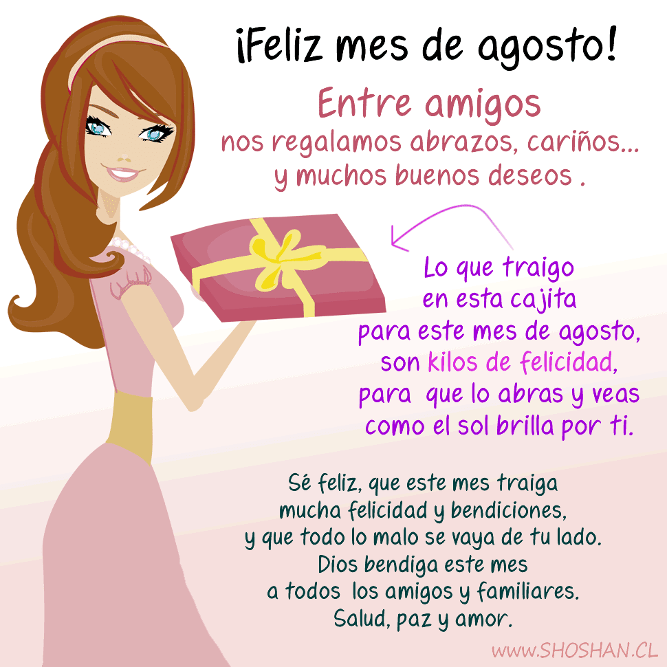 Imagenes de feliz inicio de mes Agosto - Imágenes con frases de amor