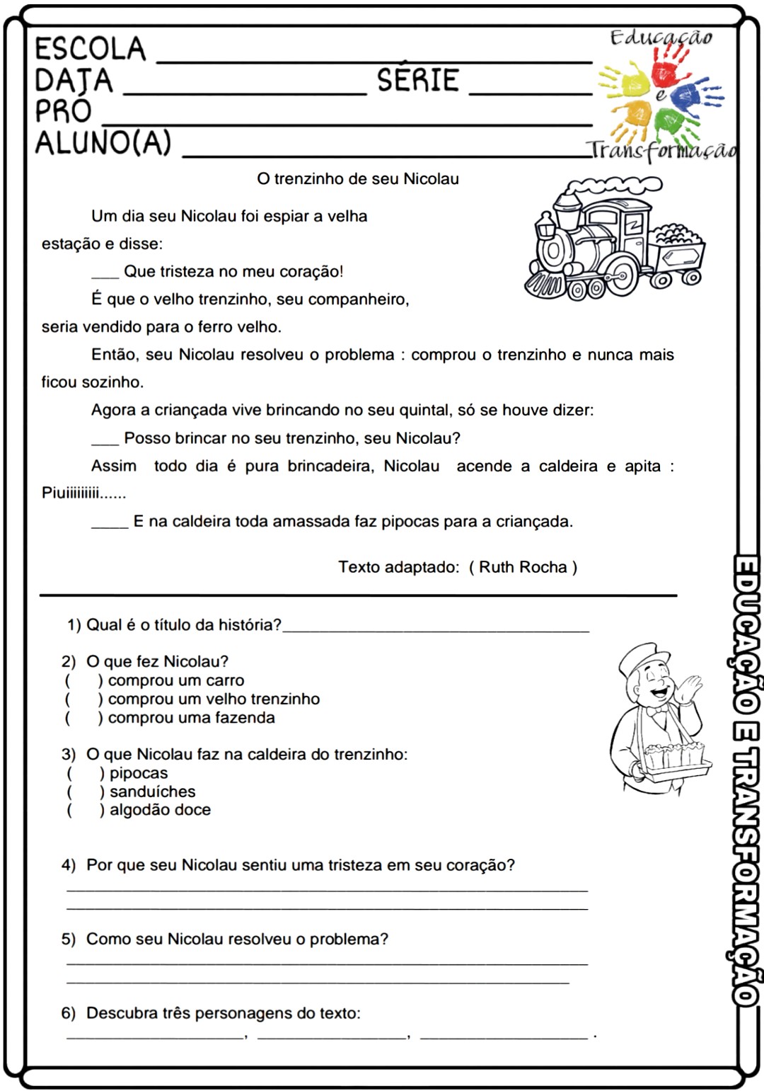 Língua Portuguesa: Leitura, Interpretação e Gramática Atividade para ... Língua Portuguesa: Leitura, Interpretação e Gramática Atividade para ...