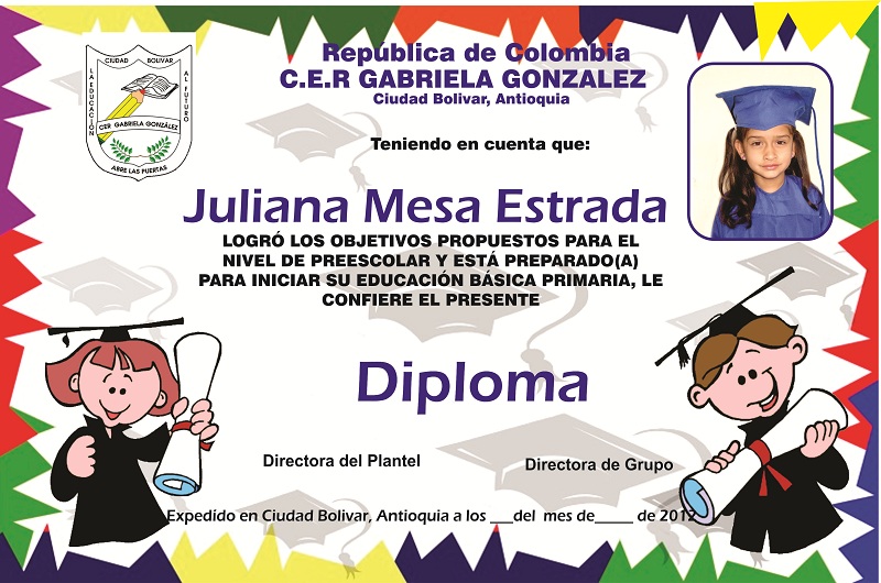 Diplomas de parvularia - Imagui