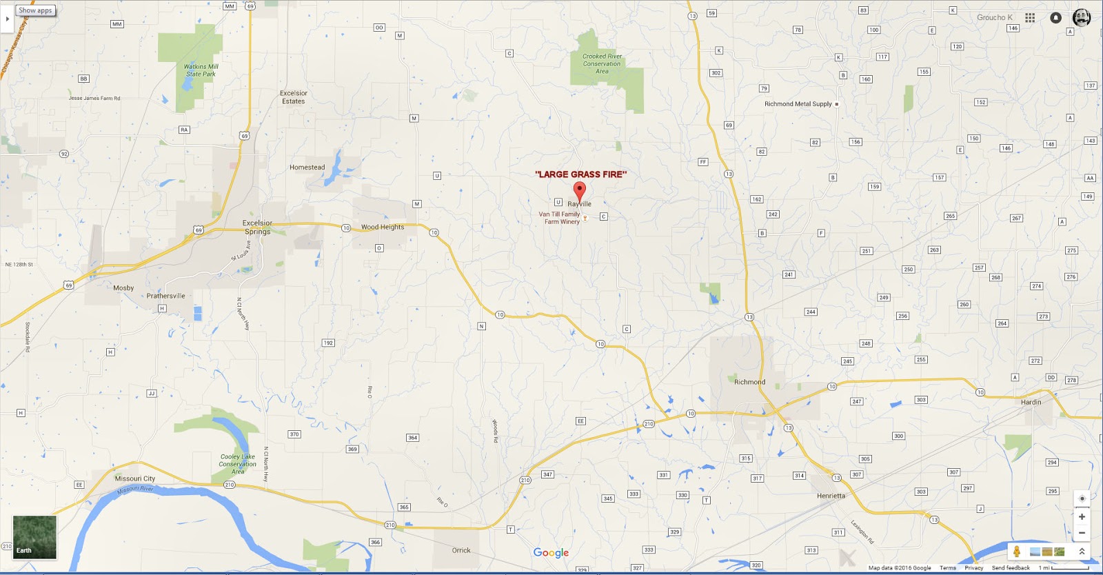 Capt. Spaulding's World: BREAKING NEWS: Natural-cover Fire Threatens ...