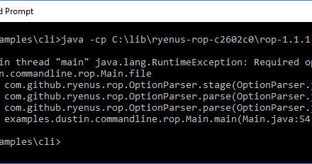 Inspired by Actual Events: Java Command-Line Interfaces (Part 23): Rop