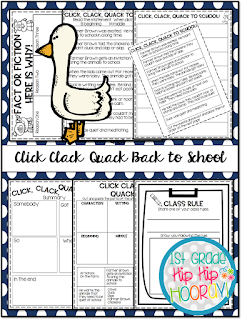 1st Grade Hip Hip Hooray!: Click Clack Quack Back to School