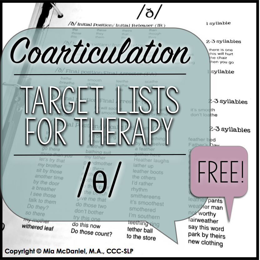 The secret to more efficient articulation therapy….Coarticulation!