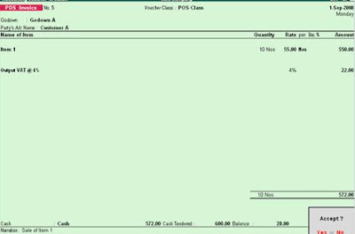 Lesson-36 How to Create POS Invoice - Tally Knowledge