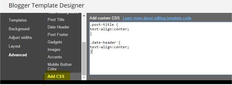 How To Center Blogger Components. | Life and Linda