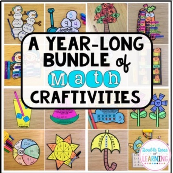 Thanksgiving Math & ELA crafts for 1st and 2nd grade - Double Dose of ...