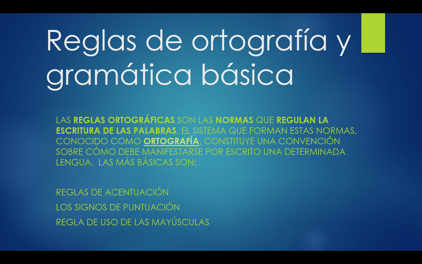 Kenny Barrera : Reglas básicas de ortografía