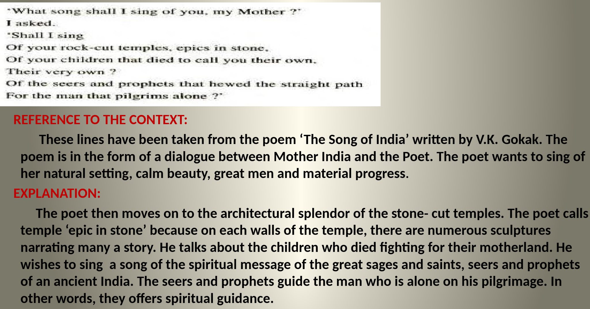 The Song of India - Plus Two