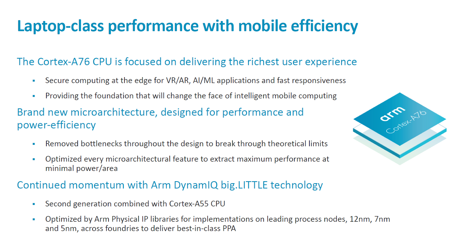 Cortex A76과 Mali G76을 공개한 ARM