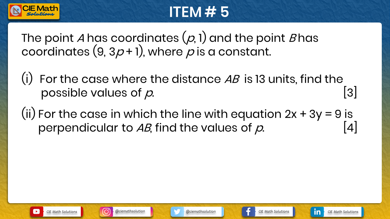 Cambridge AS Level Mathematics 9709 (Pure Mathematics 1) Past Paper ...