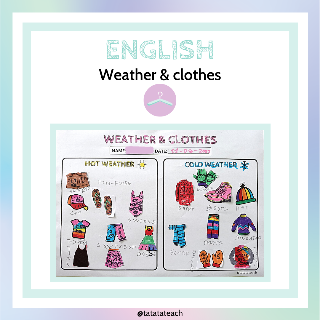 Weather & clothes (worksheets descargables gratuitamente).