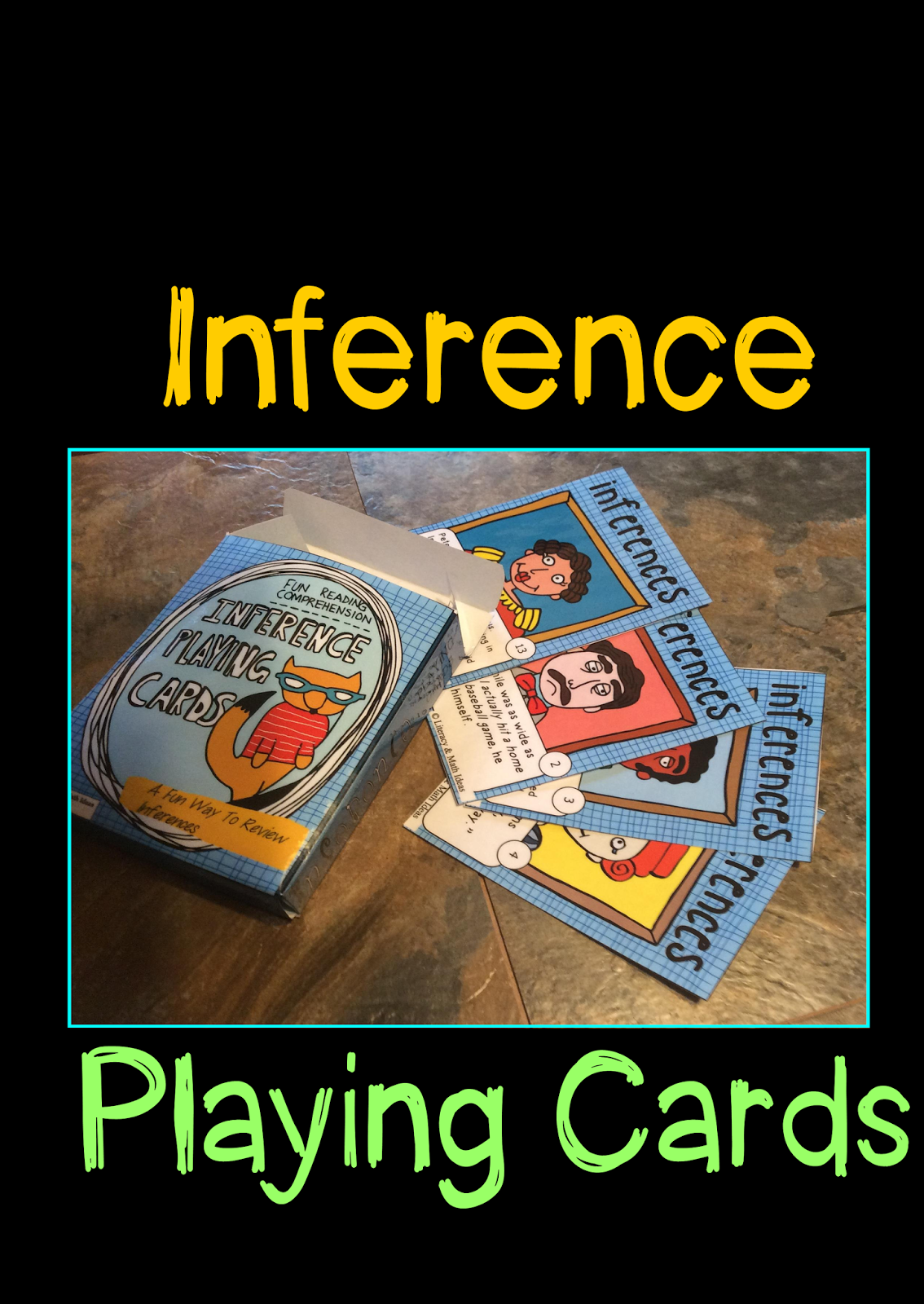 Literacy & Math Ideas: Inference Playing Cards (Update)