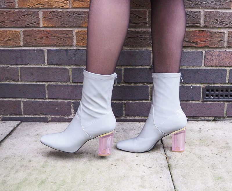 PERSPEX HEEL PATENT BOOTS | The Style Blossom