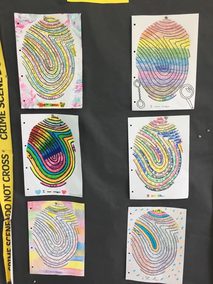 OUR ENGLISH CLASS: Fingerprint writing.