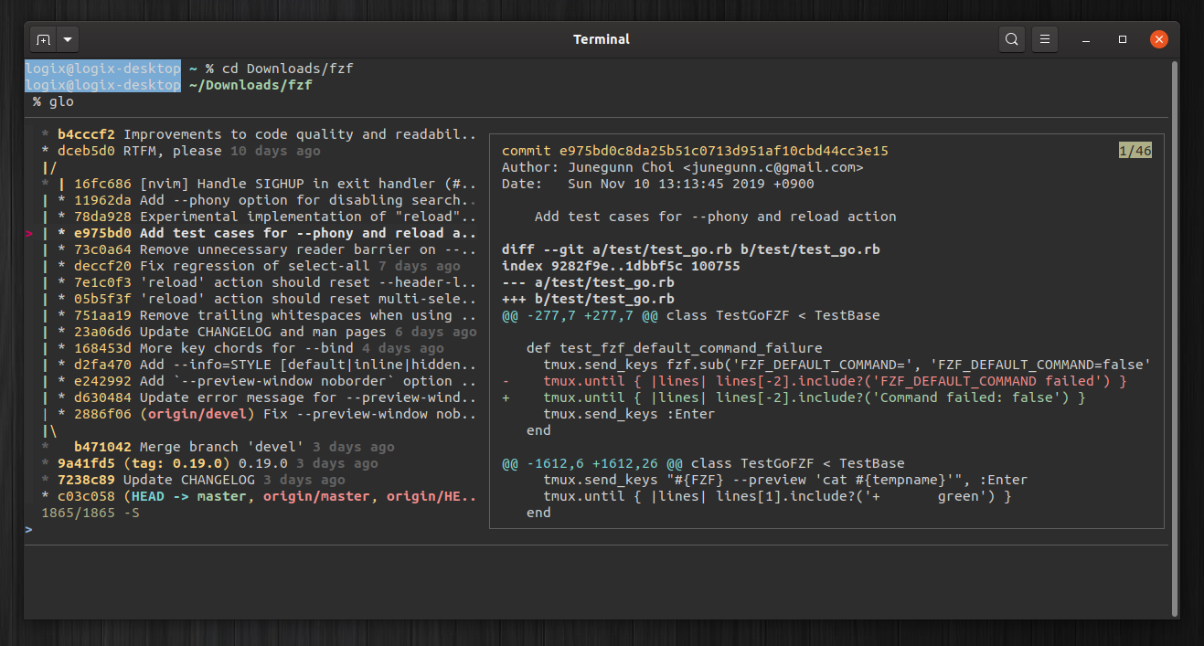 Forgit Interactive Git Commands With Previews Powered By Fzf Fuzzy Finder Linux Uprising Blog
