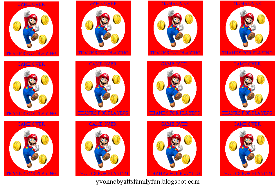 Yvonne Byatt's Family Fun: MARIO BIRTHDAY PARTY