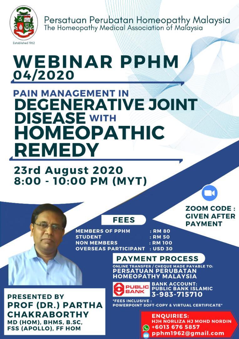 Persatuan Perubatan Homeopathy Malaysia (PPHM): Webinar PPHM 04/2020 ...