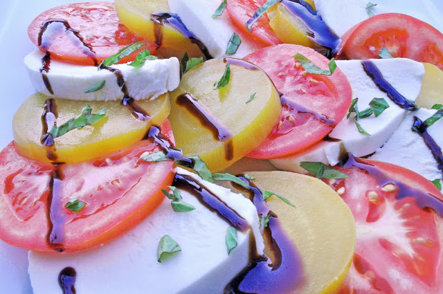 All That's Left Are The Crumbs: Caprese Beet Salad with Balsamic Glaze