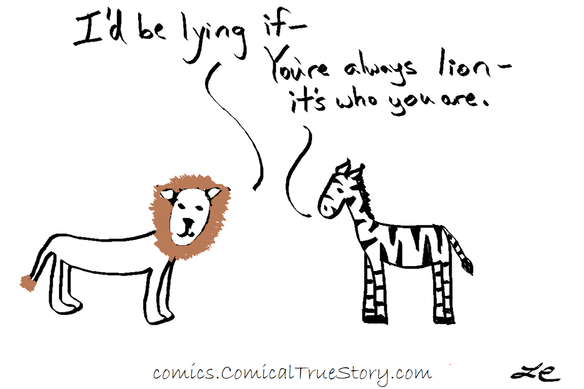 True Story: Safari Puns: Lion