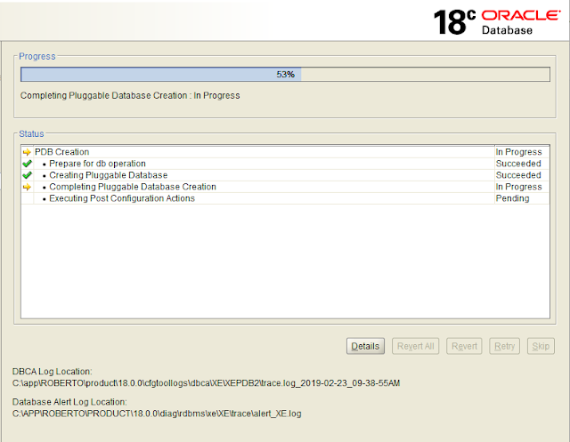 Crear una base de datos de conexión(Pluggable Database) con el ...