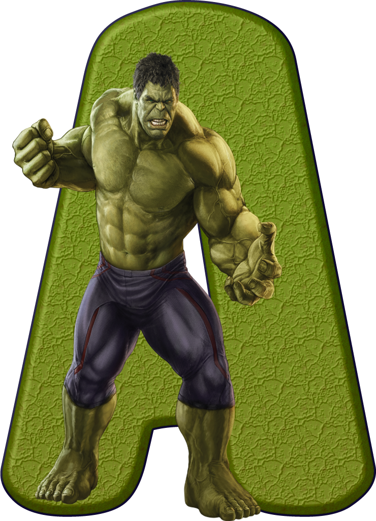 Alfabeto Decorativo: Alfabeto - Hulk 2 - PNG - Letras - Maiúsculas ...